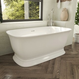 DreamLine BTADX3259C00 Ascend 59" Free Standing Acrylic Soaking Tub - Bed Bath & Beyond - 42338823